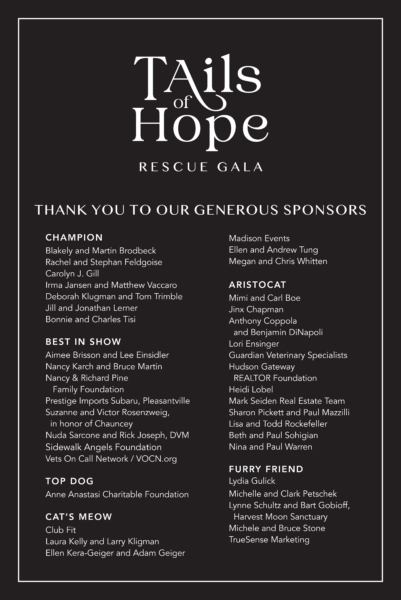 SPCA Gala - SPCA Westchester, New York